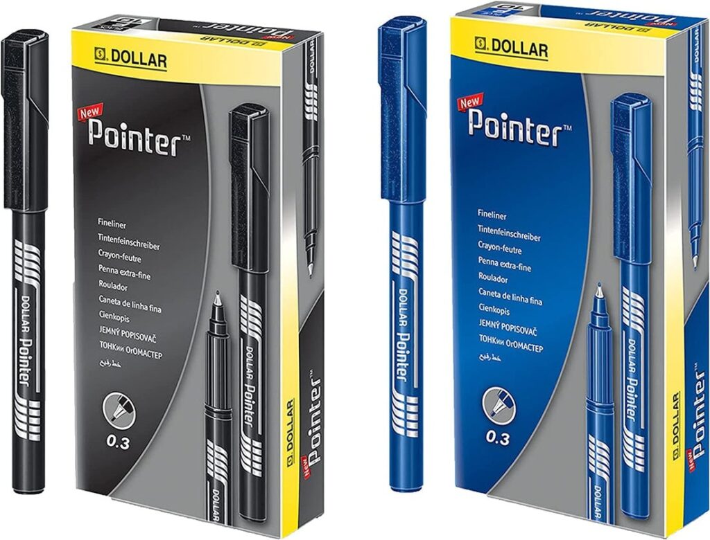 Dollar Pointer / Fineliner 0.3 mm (Pack of 10) – BabaGroup.Pk