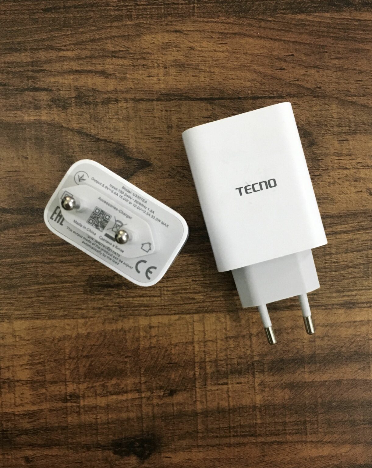 Tecno 33 Watt Charger EU Plug 100 % Original U330TEA – BabaGroup.Pk